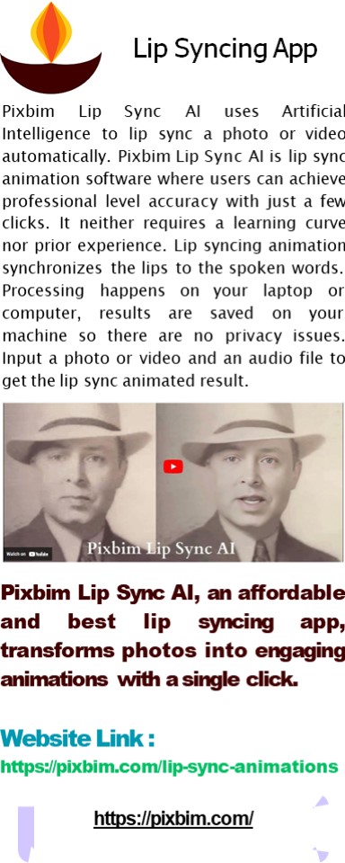 AI lip sync app presentation | free to download
