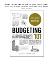 PPT – PDF Budgeting 101: From Getting Out of Debt and Tracking Expenses to Setting PowerPoint ...
