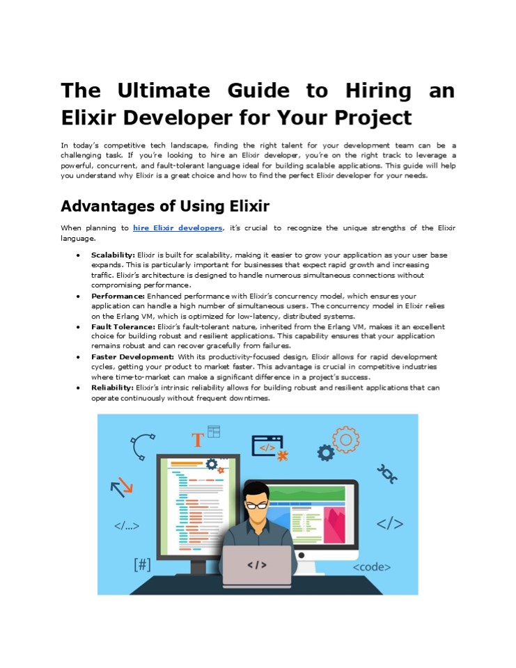 PPT – The Ultimate Guide to Hiring an Elixir Developer for Your Project PowerPoint presentation ...
