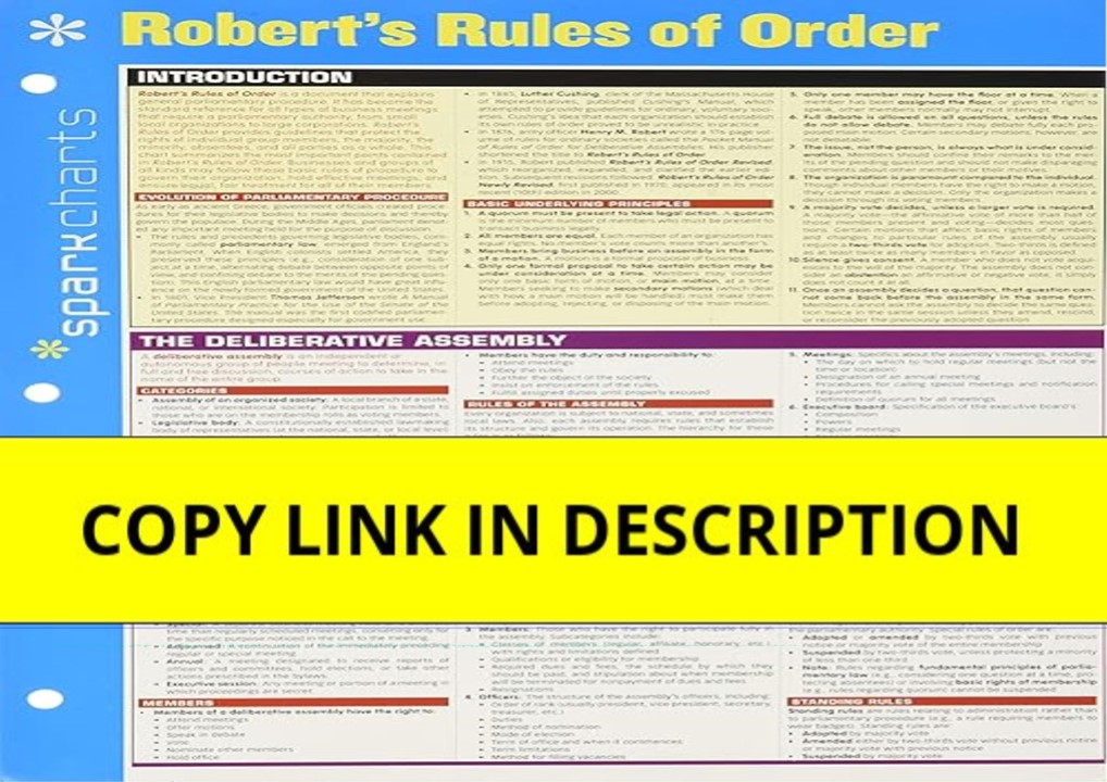 Download⚡️ Robert's Rules of Order SparkCharts (Volume 61) presentation | free to download