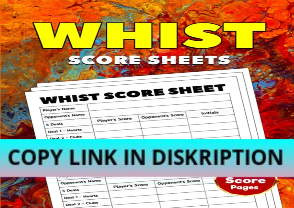 Download [PDF] Whist Score Sheets: 100 Large Score Pads for Scorekeepi ...