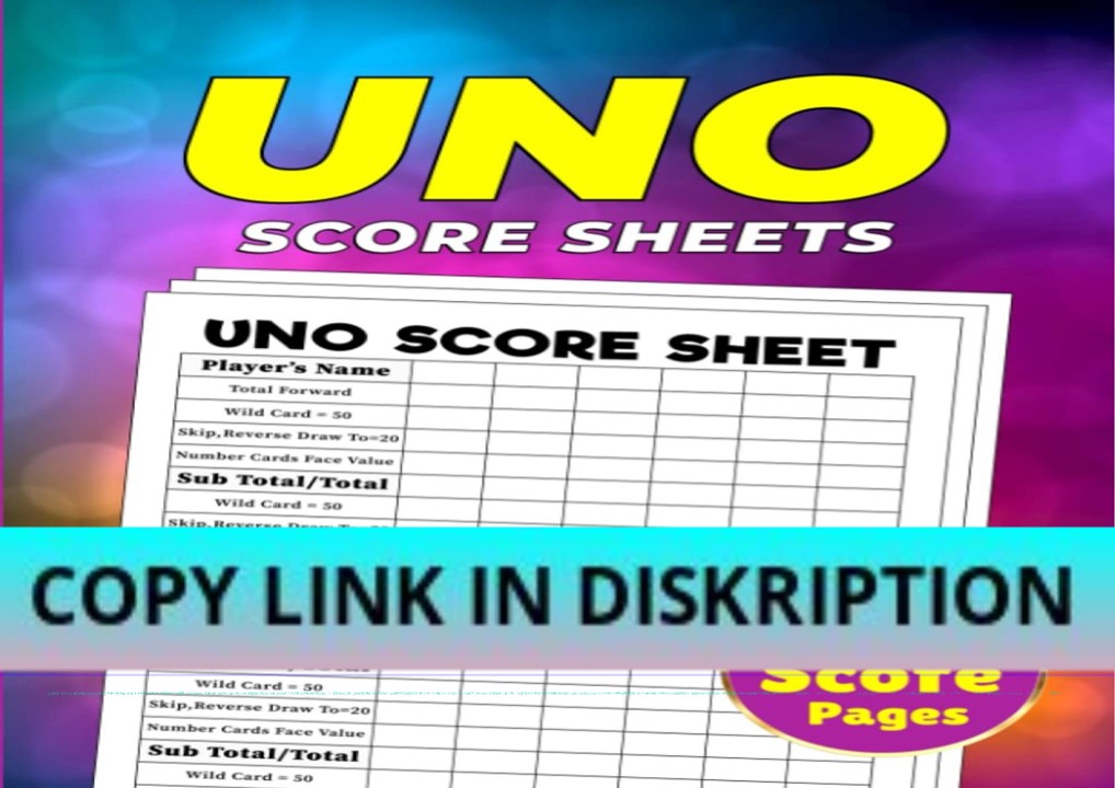 PPT – [PDF READ] Free Uno Score Sheets: 100 Large Score Pads| Score ...