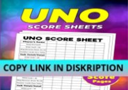 PPT – PDF DOWNLOAD FREE Uno Score Sheets: 100 Small Score Pads| Score ...