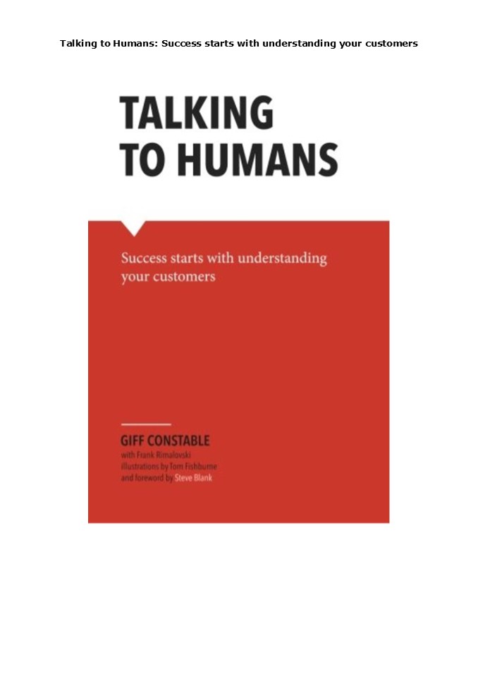 [READ] Talking to Humans: Success starts with understanding your ...