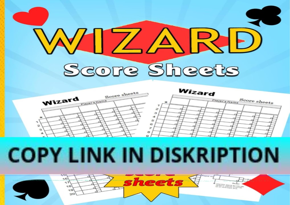 PPT – DOWNLOAD/PDF wizard score sheets: 120 Large Score Pads for ...