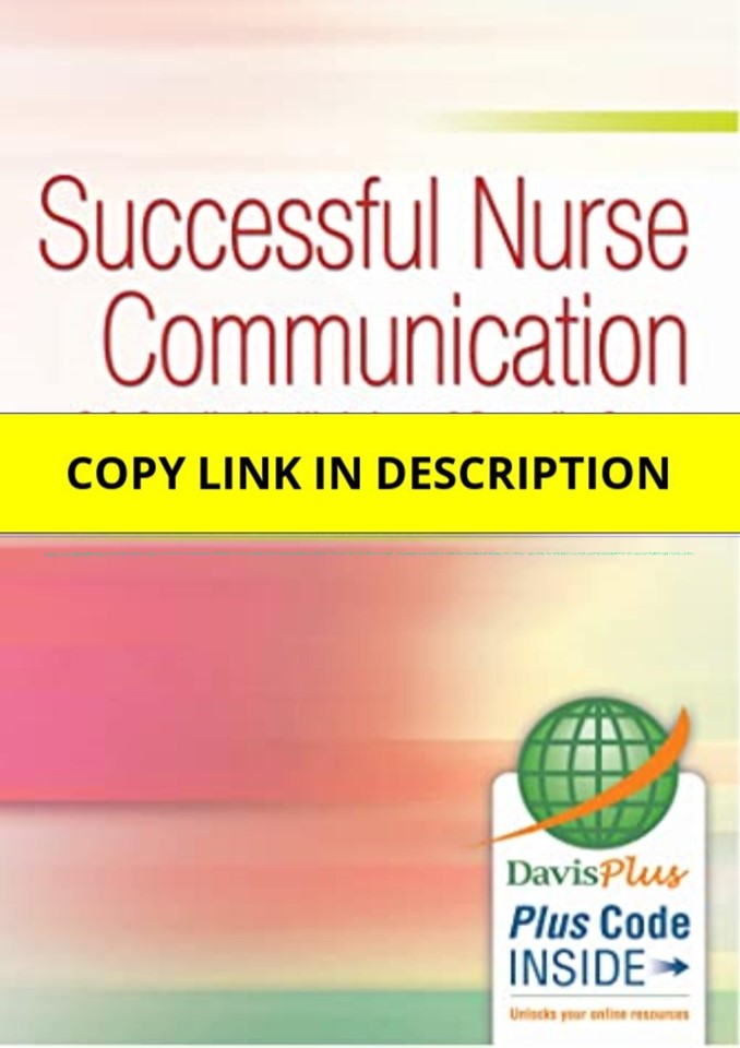PDF Successful Nurse Communication: Safe Care, Healthy Workplaces ...