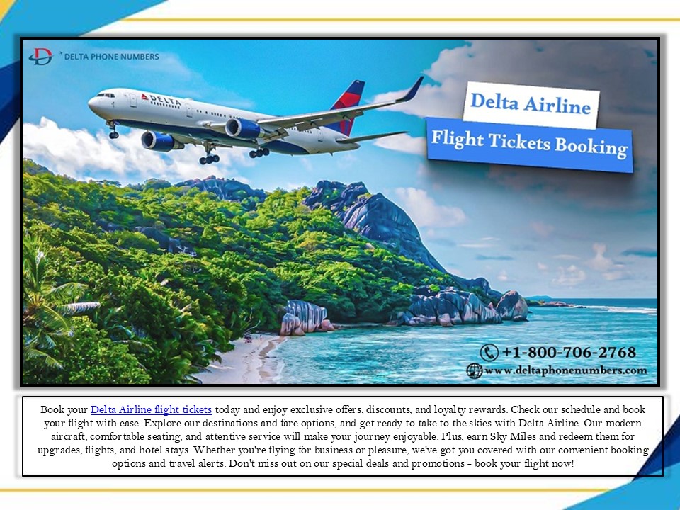 Delta Airline Flight Tickets Booking presentation | free to download
