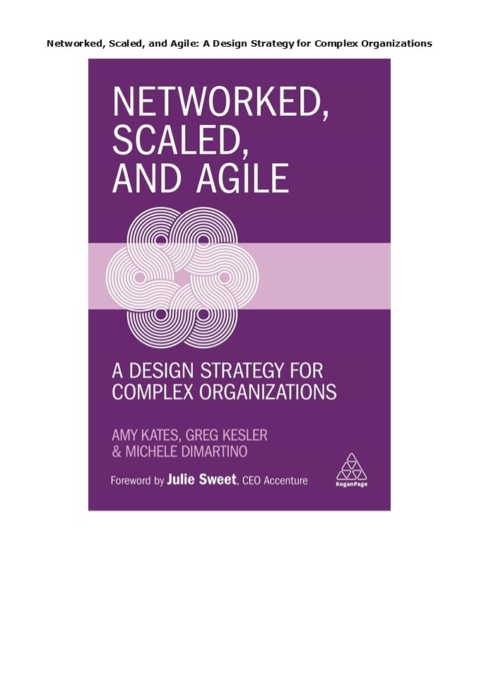 PPT – (PDF)DOWNLOAD Networked, Scaled, and Agile: A Design Strategy for Complex Organizations ...