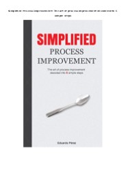 PPT – [PDF]DOWNLOAD Simplified Process Improvement: The art of process ...