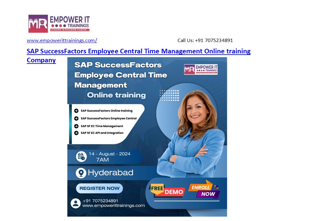 SAP SuccessFactors Employee Central Time Management Online training ...