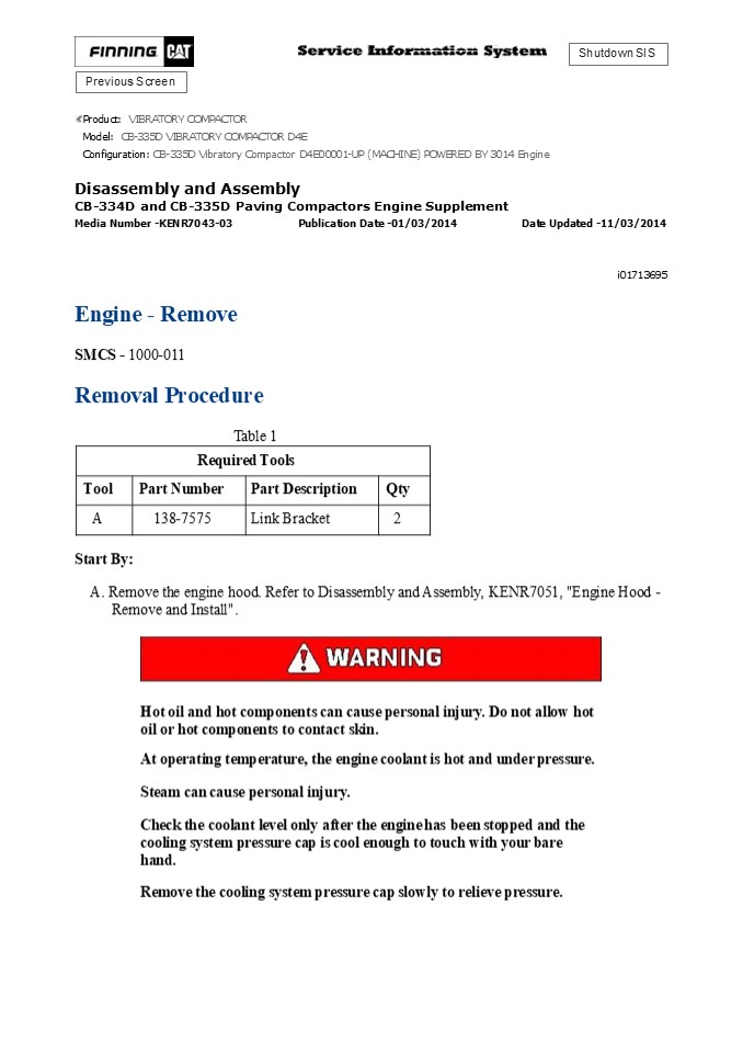 PPT – Caterpillar Cat CB-335D Vibratory Compactor (Prefix D4E) Service ...