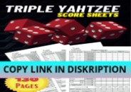PPT – [PDF] DOWNLOAD Triple Yahtzee Score Sheets: Large Score Pads ...