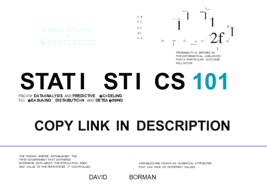 PDF_ Statistics 101: From Data Analysis and Predictive Modeling to Measuring PDF presentation ...