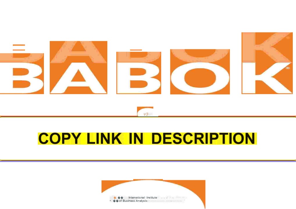 READ A Guide to the Business Analysis Body of Knowledge (BABOK Guide ...