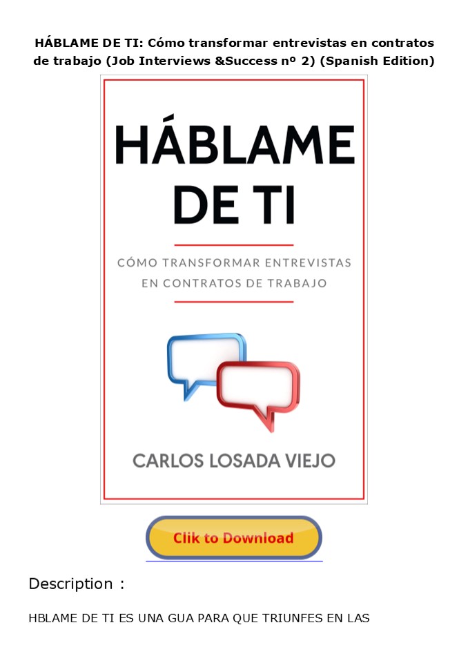 PPT – DOWNLOAD HÁBLAME DE TI: Cómo transformar entrevistas en contratos ...