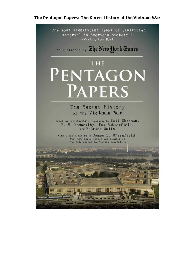[PDF] DOWNLOAD The Pentagon Papers: The Secret History of the Vietnam ...