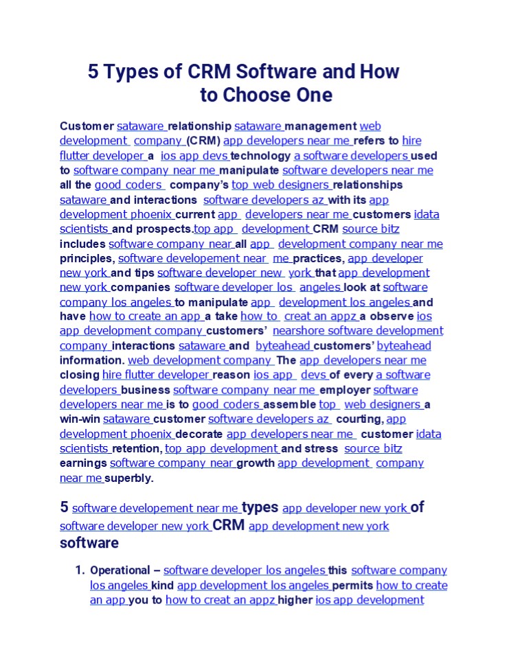 5 Types of CRM Software and How to Choose One presentation | free to ...