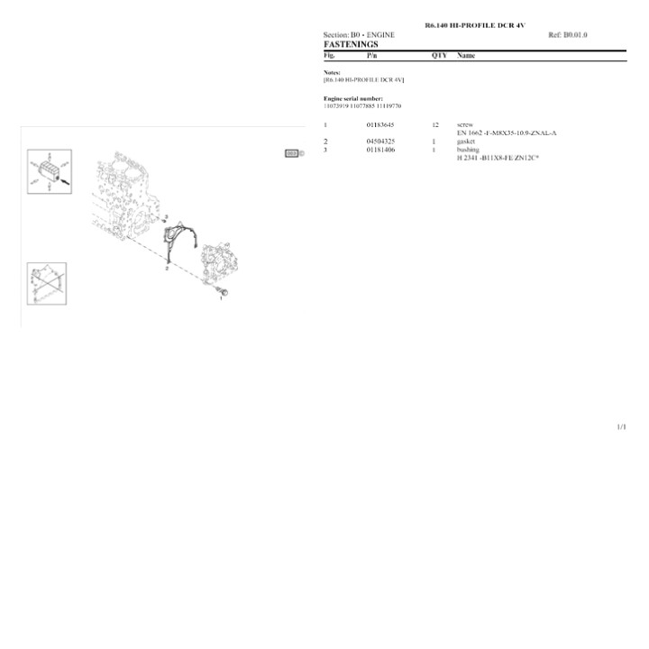 Lamborghini r6.140 hi-profile dcr 4v Tier 3 Tractor Parts Catalogue Manual Instant Download ...