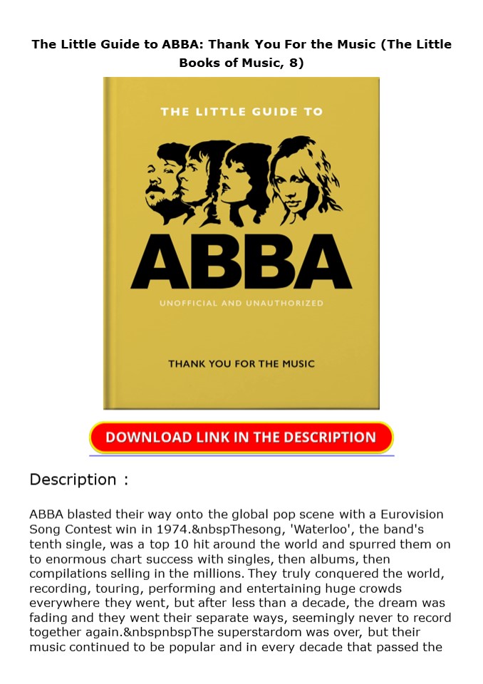 PDF The Little Guide to ABBA: Thank You For the Music (The Little Books ...