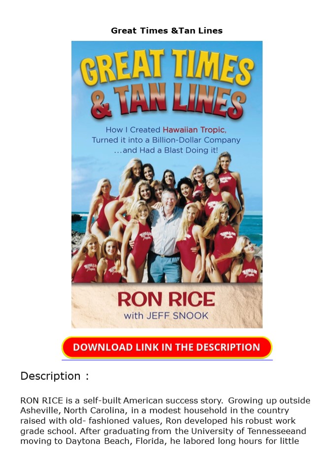 PPT – PDF Great Times & Tan Lines PowerPoint presentation | free to ...