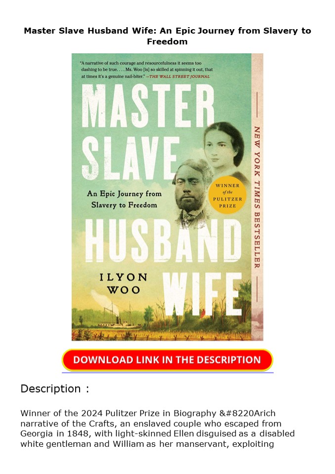 PDF Master Slave Husband Wife: An Epic Journey from Slavery to Freedom ...