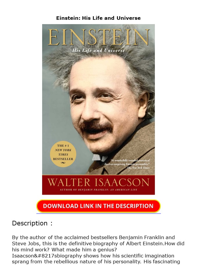 PDF Einstein: His Life and Universe presentation | free to download