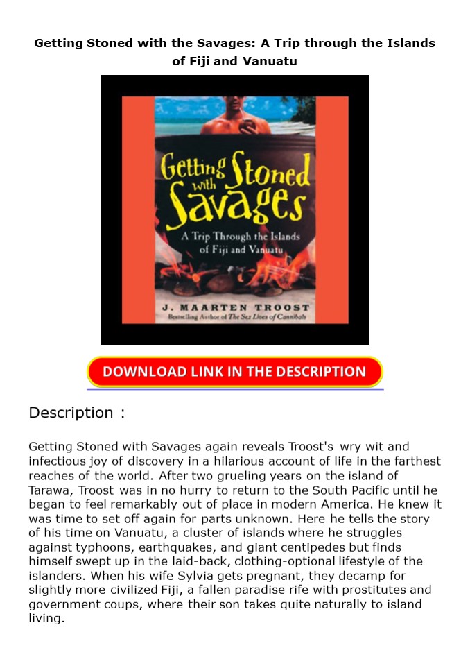 PDF Getting Stoned with the Savages: A Trip through the Islands of Fiji ...