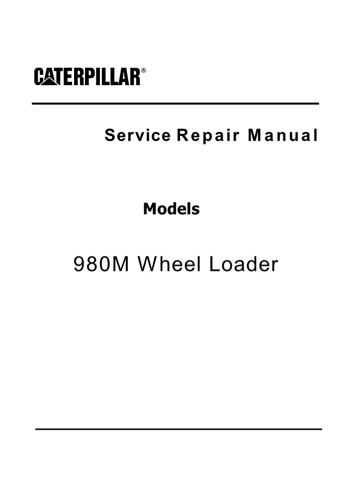 Caterpillar Cat 980M Wheel Loader (Prefix KRS) Service Repair Manual ...
