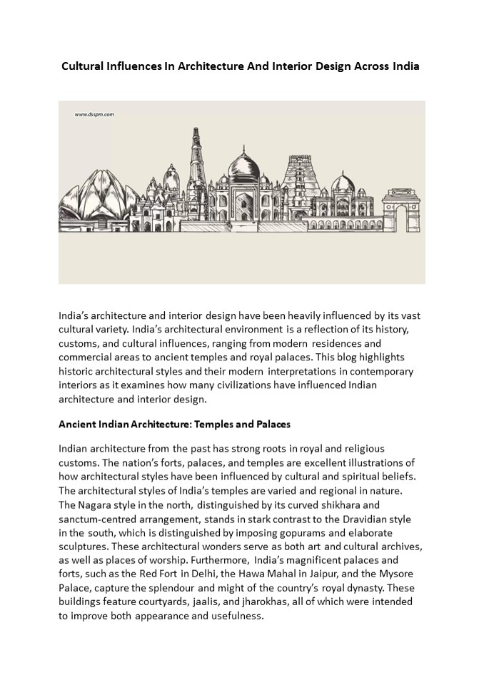 Cultural Influences In Architecture And Interior Design Across India presentation | free to download