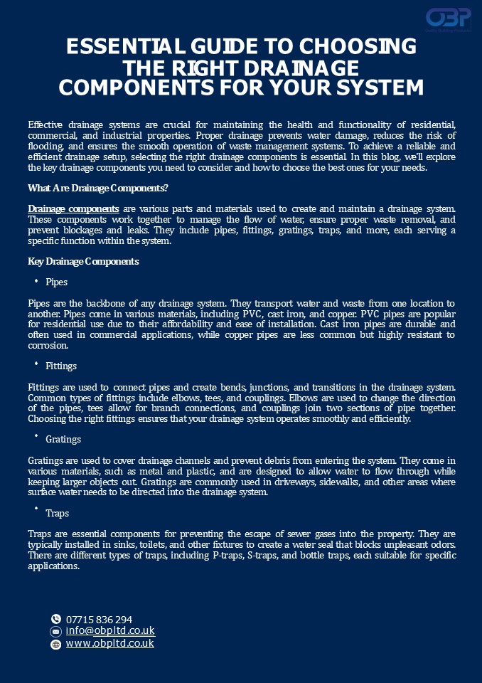 PPT – Essential Guide to Choosing the Right Drainage Components for ...