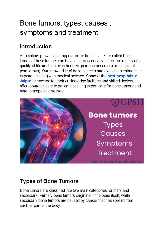 Bone tumors: types, causes , symptoms and treatment presentation | free ...