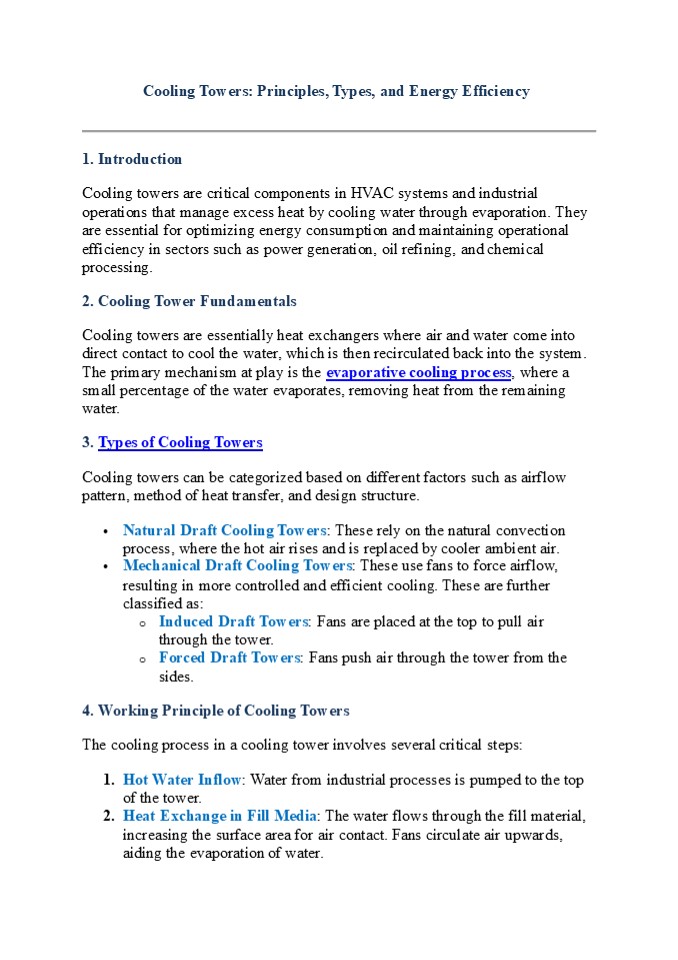 Cooling Towers Principles presentation | free to download