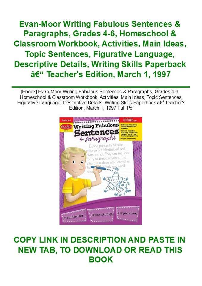 PPT – [Ebook] Evan-Moor Writing Fabulous Sentences & Paragraphs Grades ...