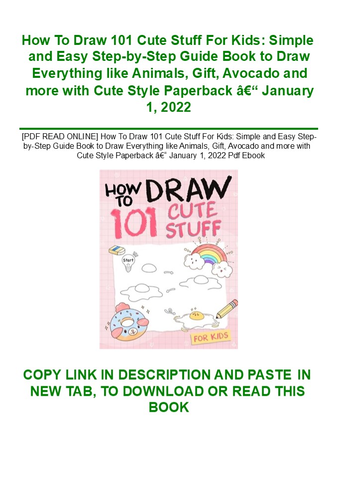 PPT – [PDF READ ONLINE] How To Draw 101 Cute Stuff For Kids Simple and ...
