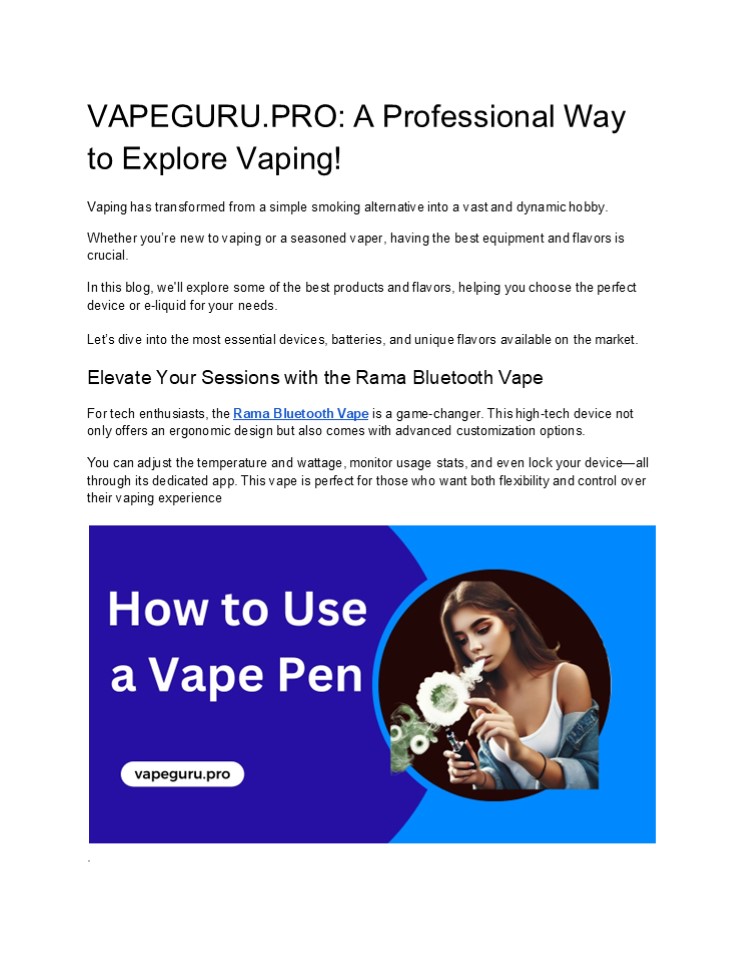 VAPEGURU.PRO: A Professional Way to Explore Vaping! presentation | free ...
