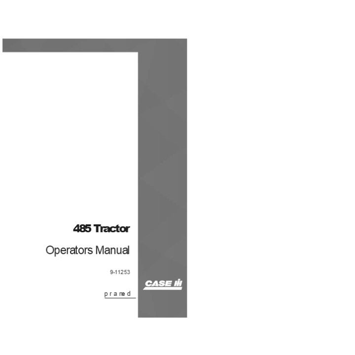 Case IH 485 Tractor Operator’s Manual Instant Download (Publication No ...