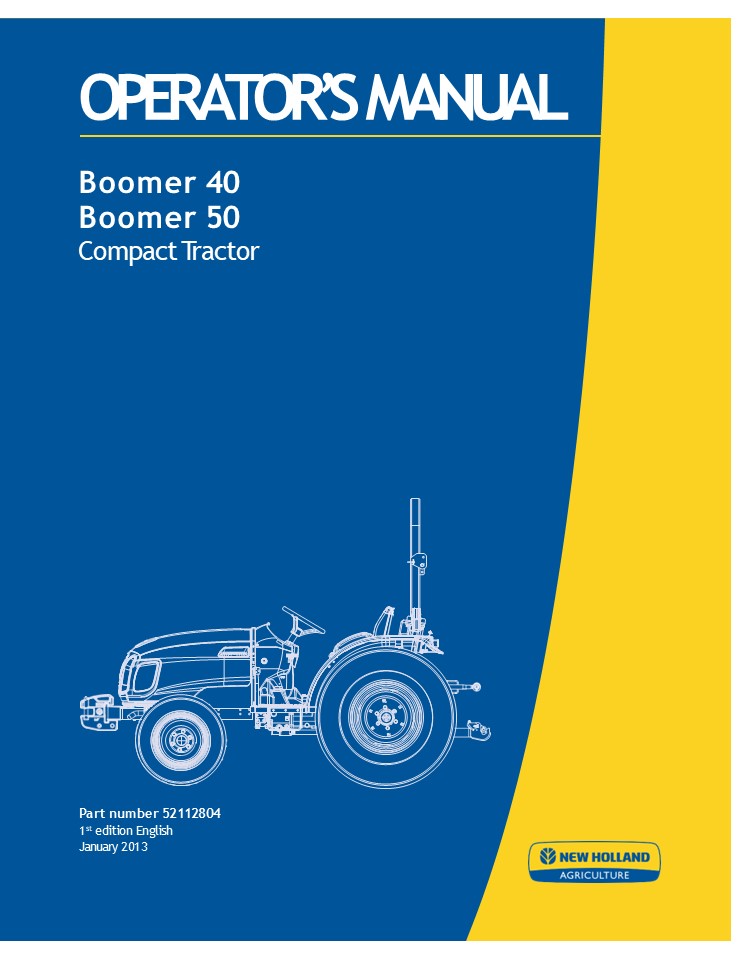 PPT – New Holland Boomer 40 Boomer 50 Compact Tractor Operator’s Manual ...