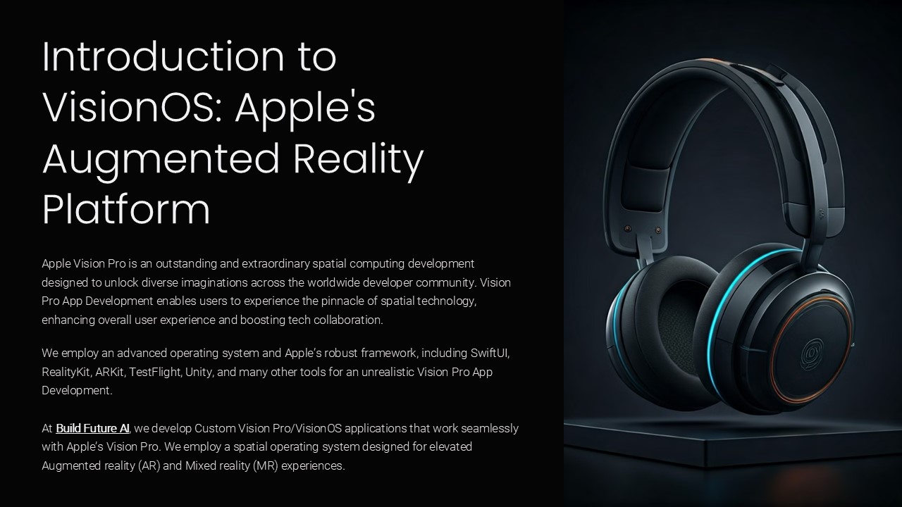 A Comprehensive Guide on VisionOS App Development presentation | free to download