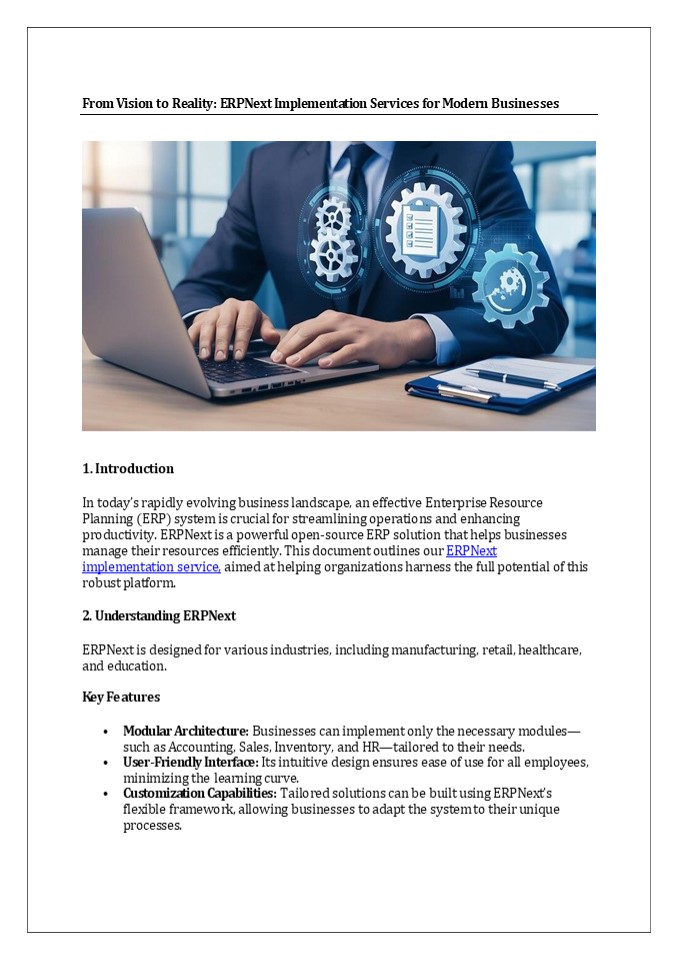 Understanding ERPNext Features presentation | free to download