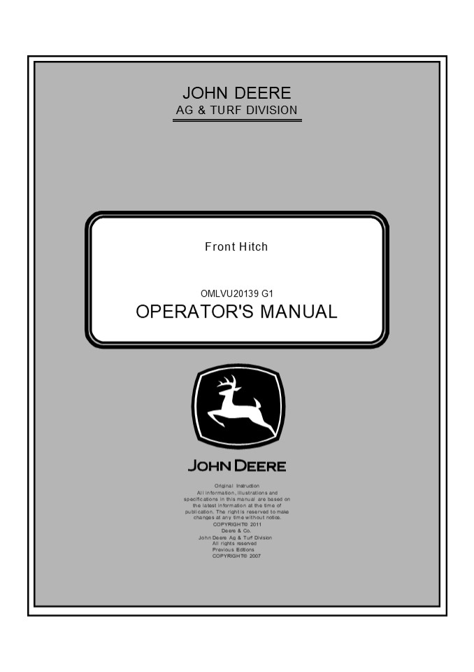 PPT – John Deere Front Hitch Operator’s Manual Instant Download ...
