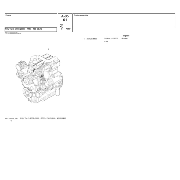 McCormick FXL Tier 3 (2008-2009) - RP53 - F90 GEXL Tractor Parts ...
