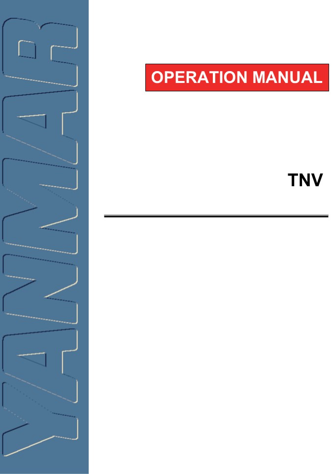 Yanmar TNV Series Industrial Engines Operator’s Manual Instant Download ...