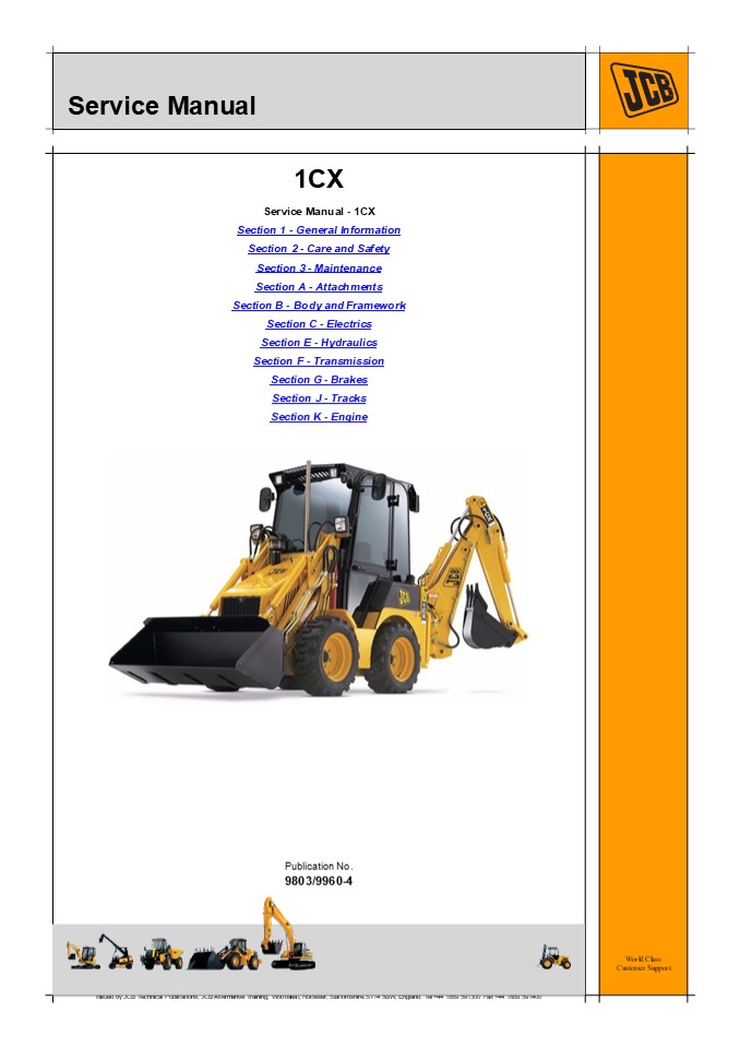 PPT – JCB 1CX Series 1 and Series 2 Backhoe Loader Service Repair Manual Instant Download ...