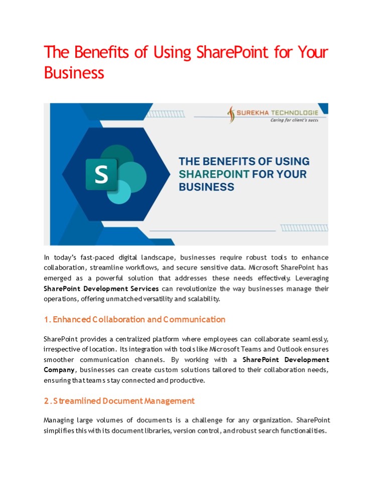 PPT – The Benefits of Using SharePoint for Your Business PowerPoint presentation | free to ...