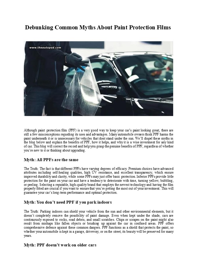 PPT – Debunking Common Myths About Paint Protection Films PowerPoint ...