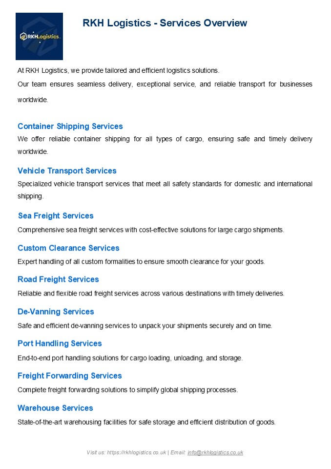 PPT – RKH Logistics PowerPoint presentation | free to download - id ...