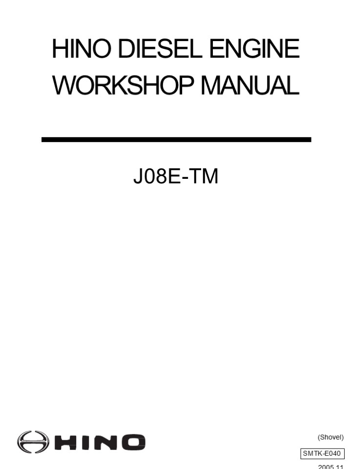 PPT – Hino J08E-TM Diesel Engine Service Repair Manual Instant Download ...