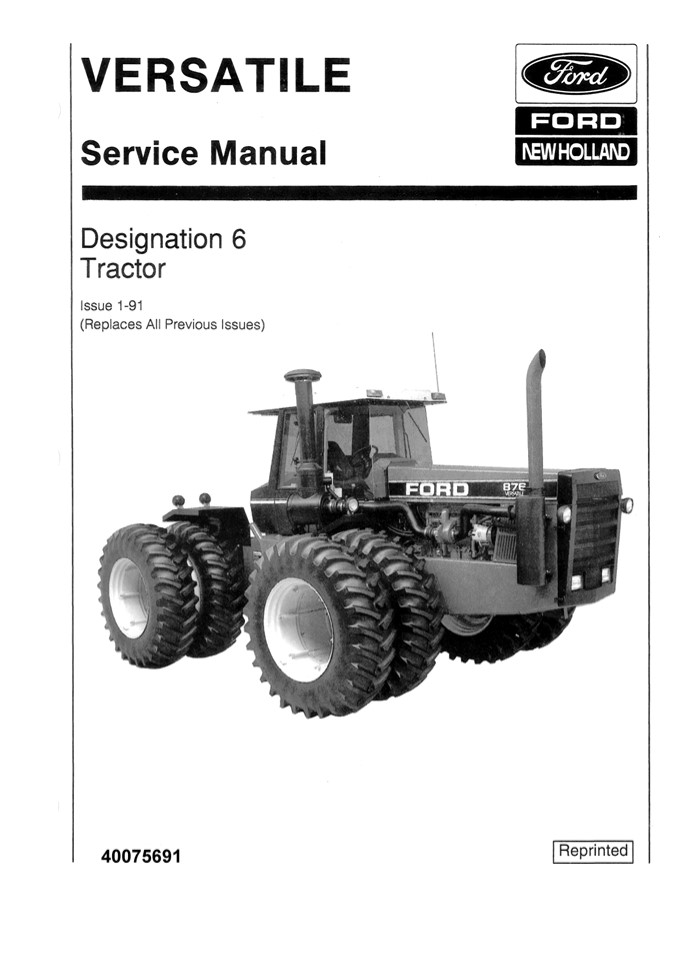 Ford 956 Versatile Designation 6 Tractor Service Repair Manual Instant ...