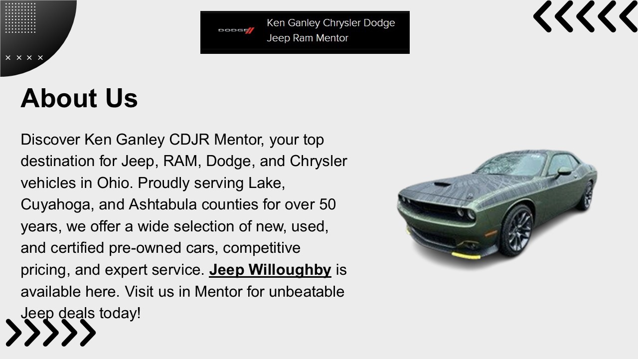 Ken Ganley CDJRF Dealership in Painesville, OH | Serving Eastlake and ...