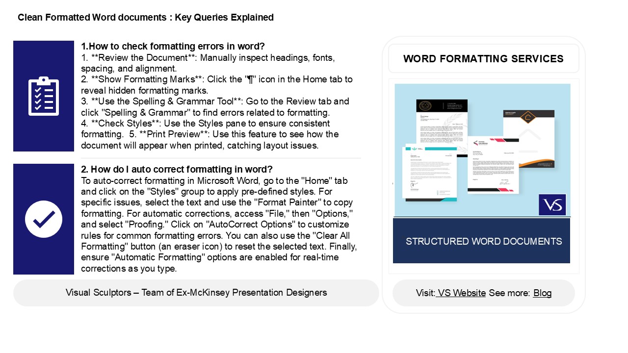How to Identify and Correct Formatting Errors in Word presentation ...